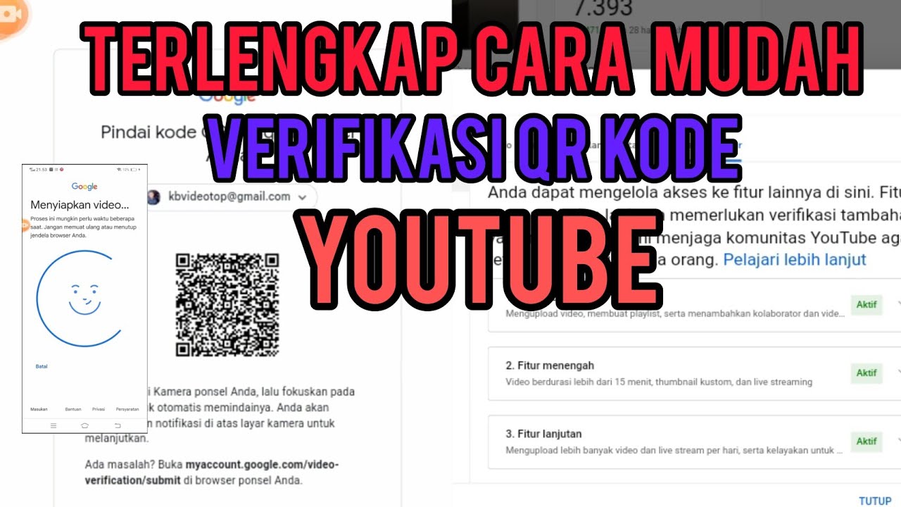 Terlengkap Cara Verifikasi QR KODE Fitur Lanjutan Channel YouTube | Cara Scan QR KODE Youtube ...