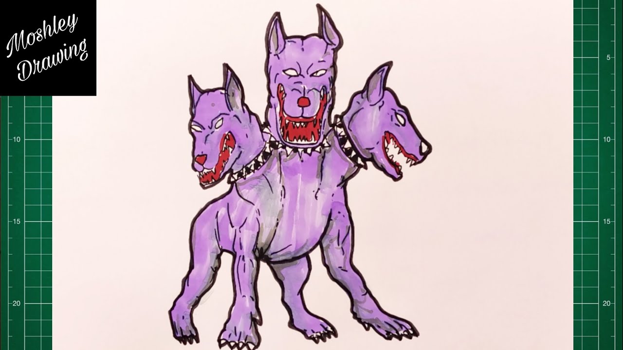 How to Draw Cerberus - YouTube