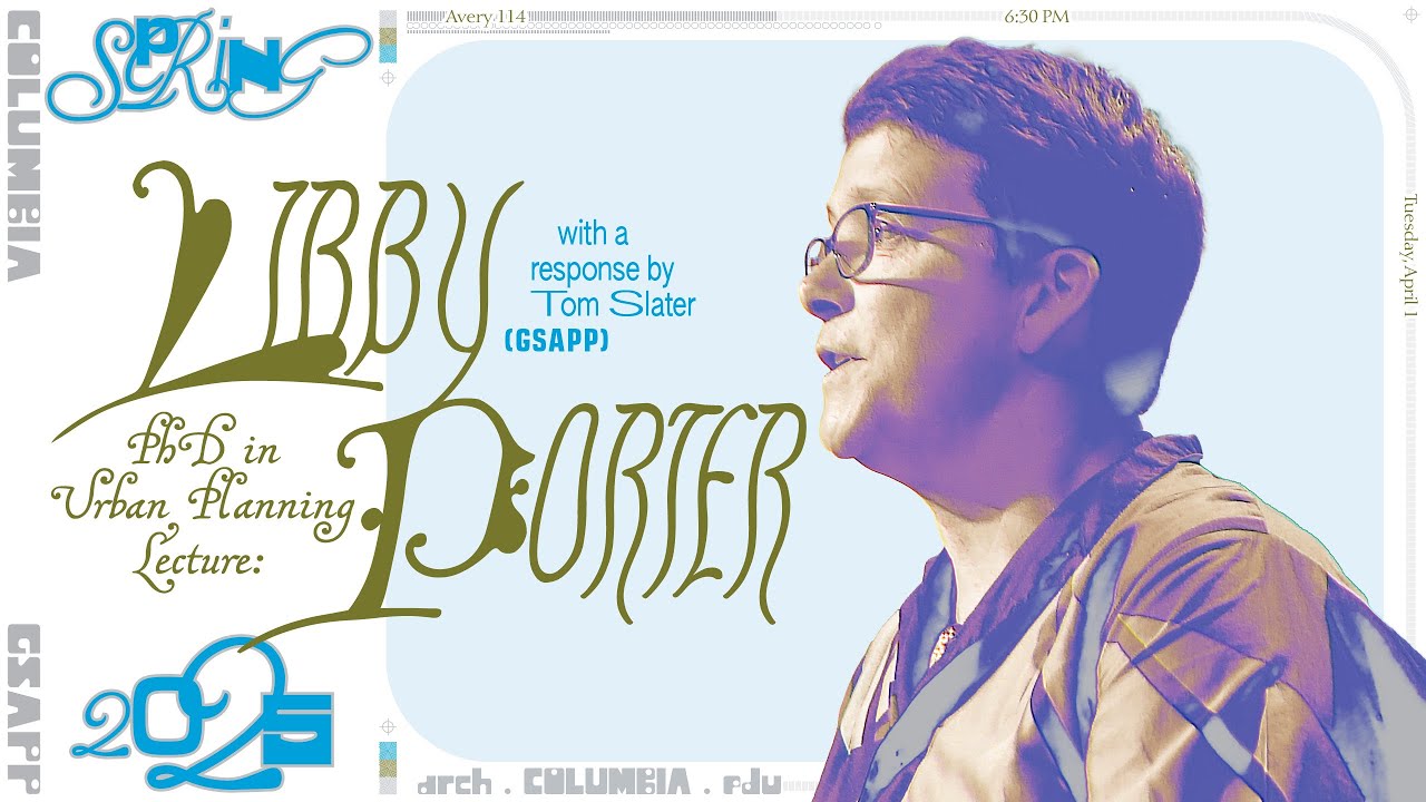 PhD in Urban Planning Lecture: Libby Porter - YouTube