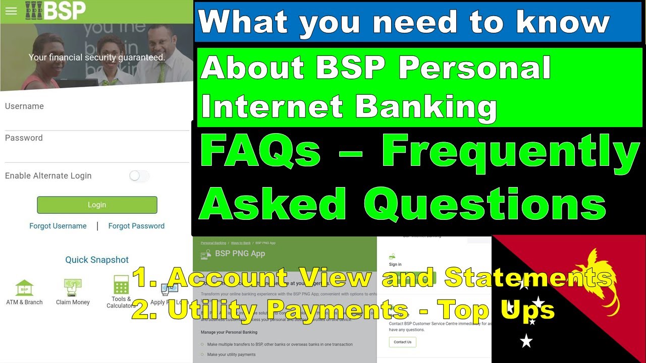 FAQs on BSP Personal Internet Banking - YouTube