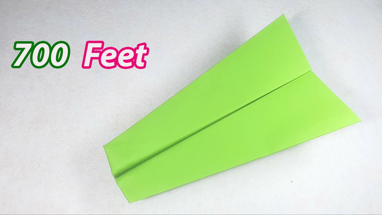 How to make a4 paper flying plane / Over 700 feet / BEST Paper ...