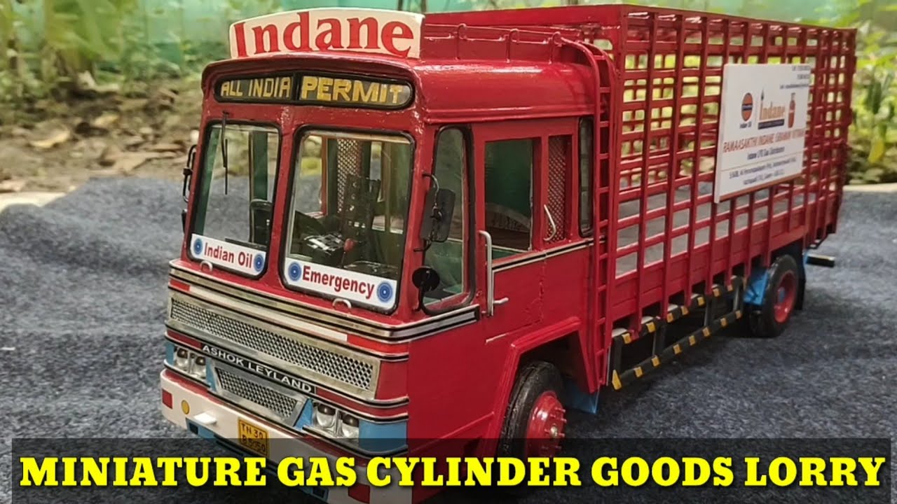 MINIATURE LORRY.. Miniature gas cylinder goods lorry. - YouTube