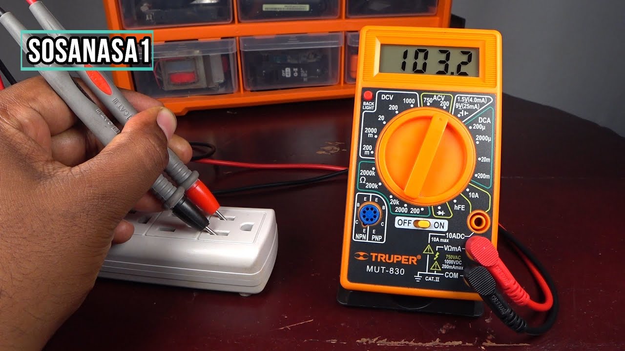 Testing House Electric Outlet with Digital Multimeter (AC Voltage ...