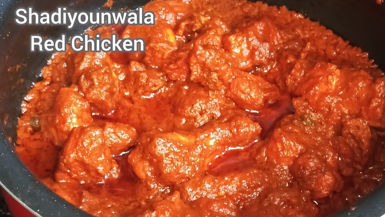 Shadiyounwala Hyderabadi Red Chicken 😋 | Wedding Special Red Chicken ...