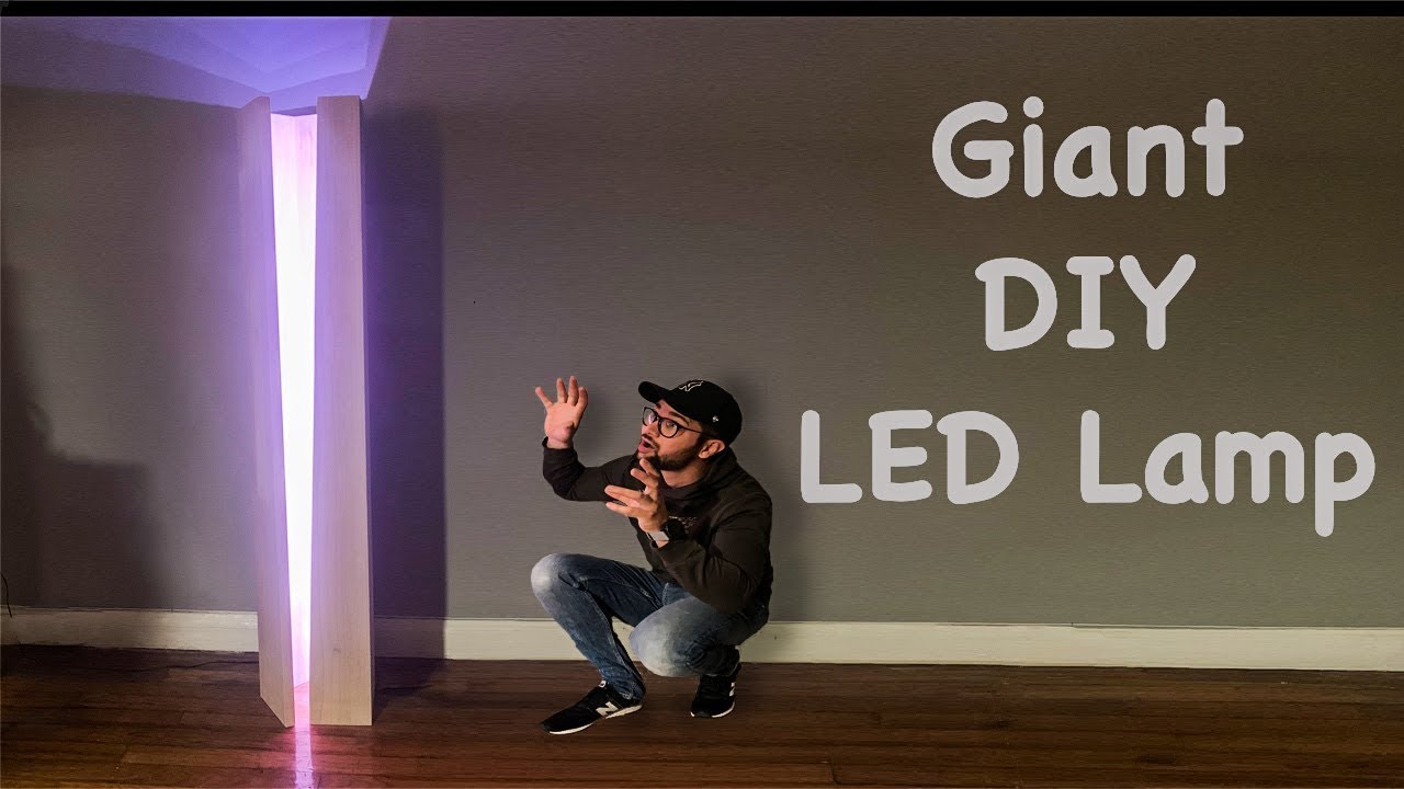 DIY Lamp with Color Changing LED Light - YouTube