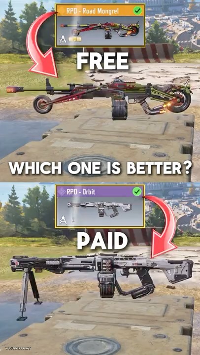 Free Legendary vs Paid Epic RPD in CODM - YouTube