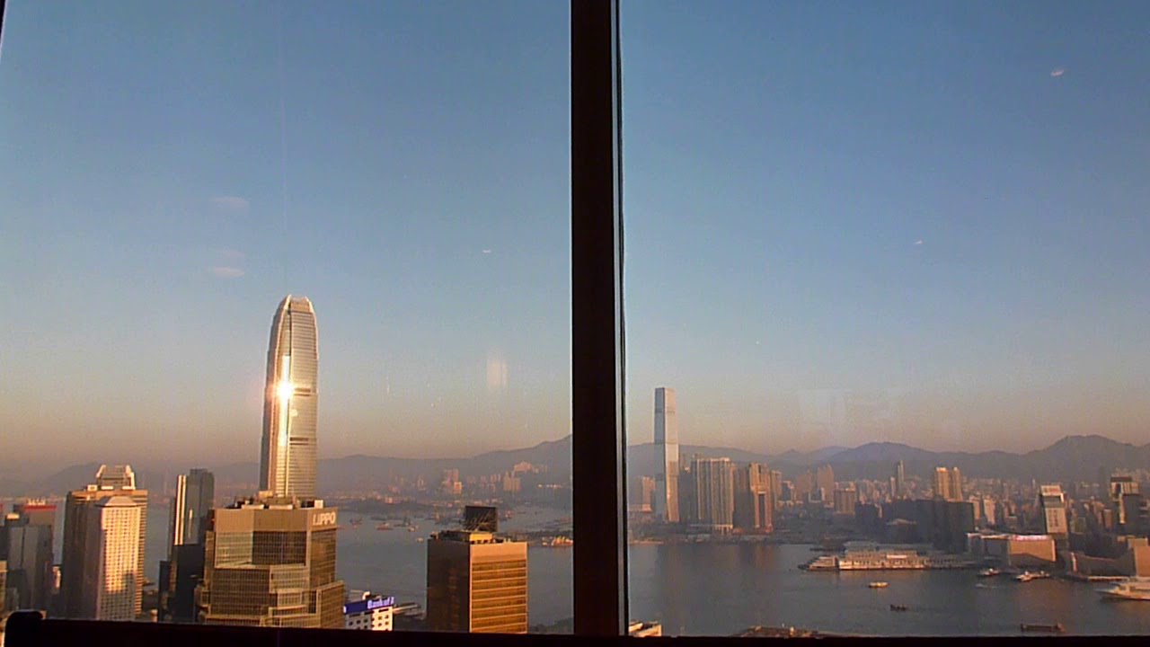 59th Floor View on Hong Kong and Kowloon Islands, Conrad Hilton Hong ...