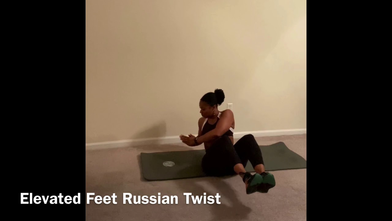 Elevated Feet Russian Twist (w) - YouTube