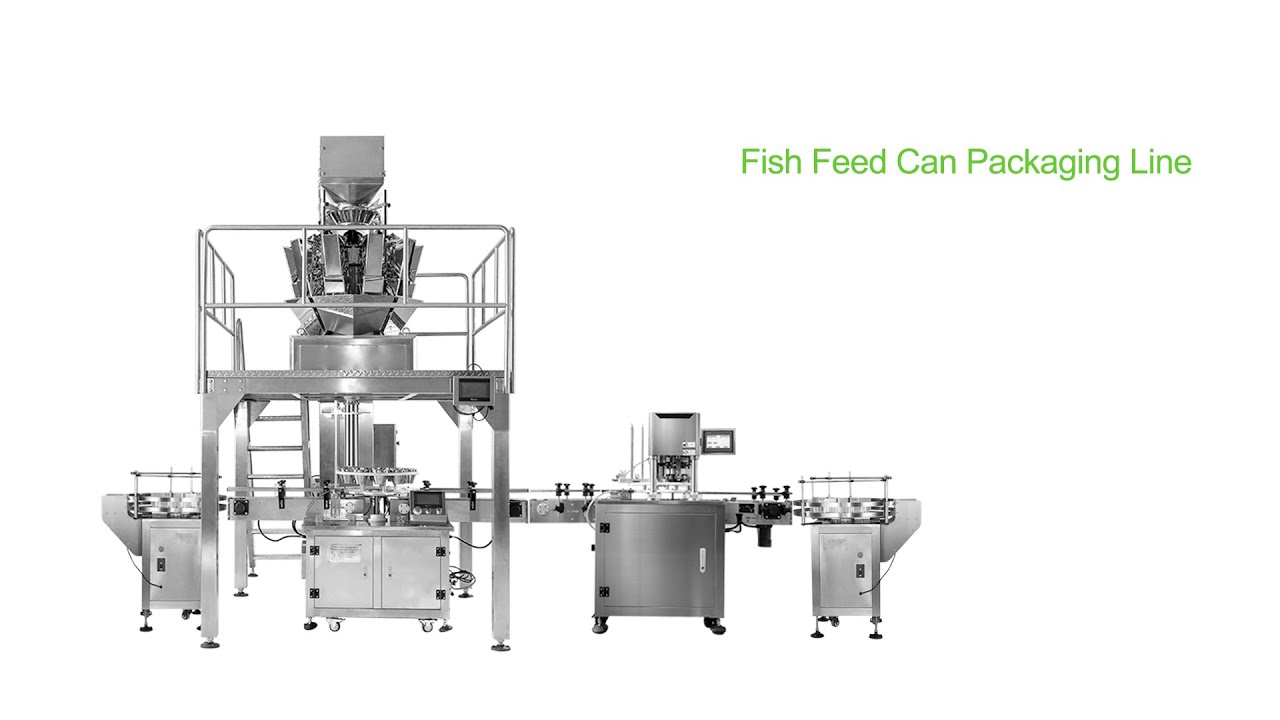 Fish Feed Can Packaging Line, Fish Feed Flake Filling Packing Solution ...