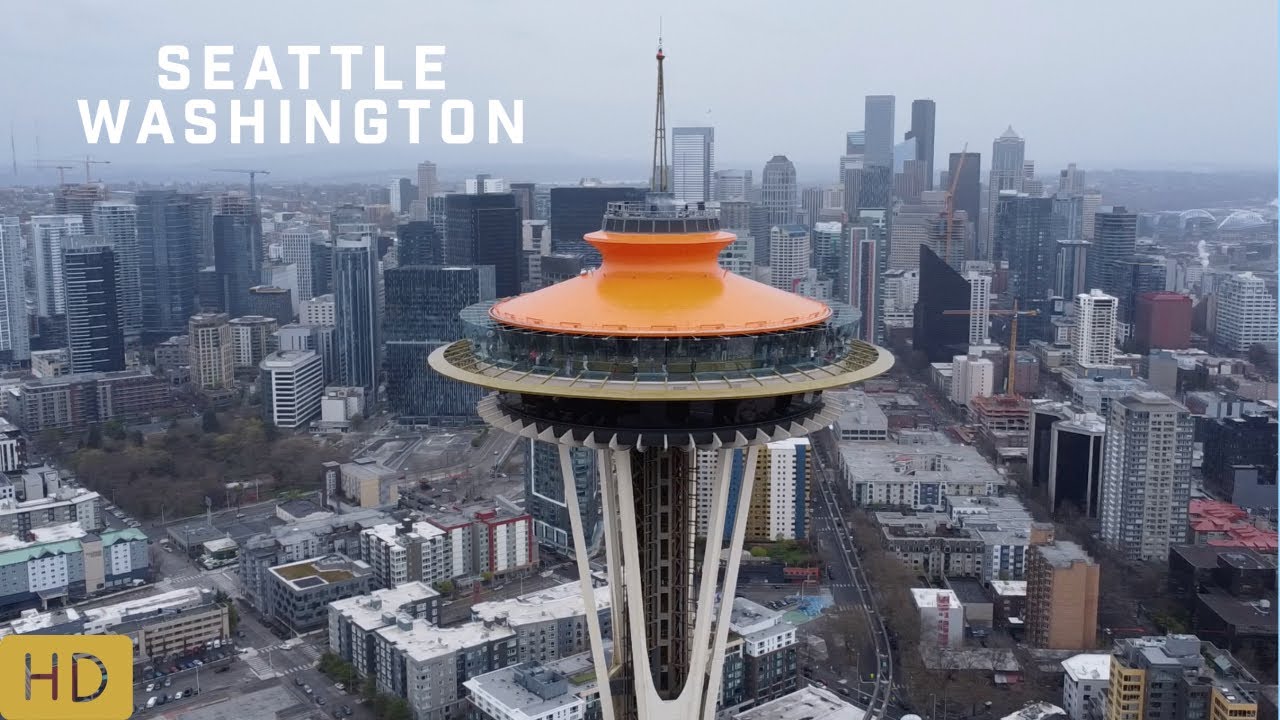 Seattle, Washington Drone Tour 🇺🇸 Breathtaking Aerial Views in 4K | USA ...