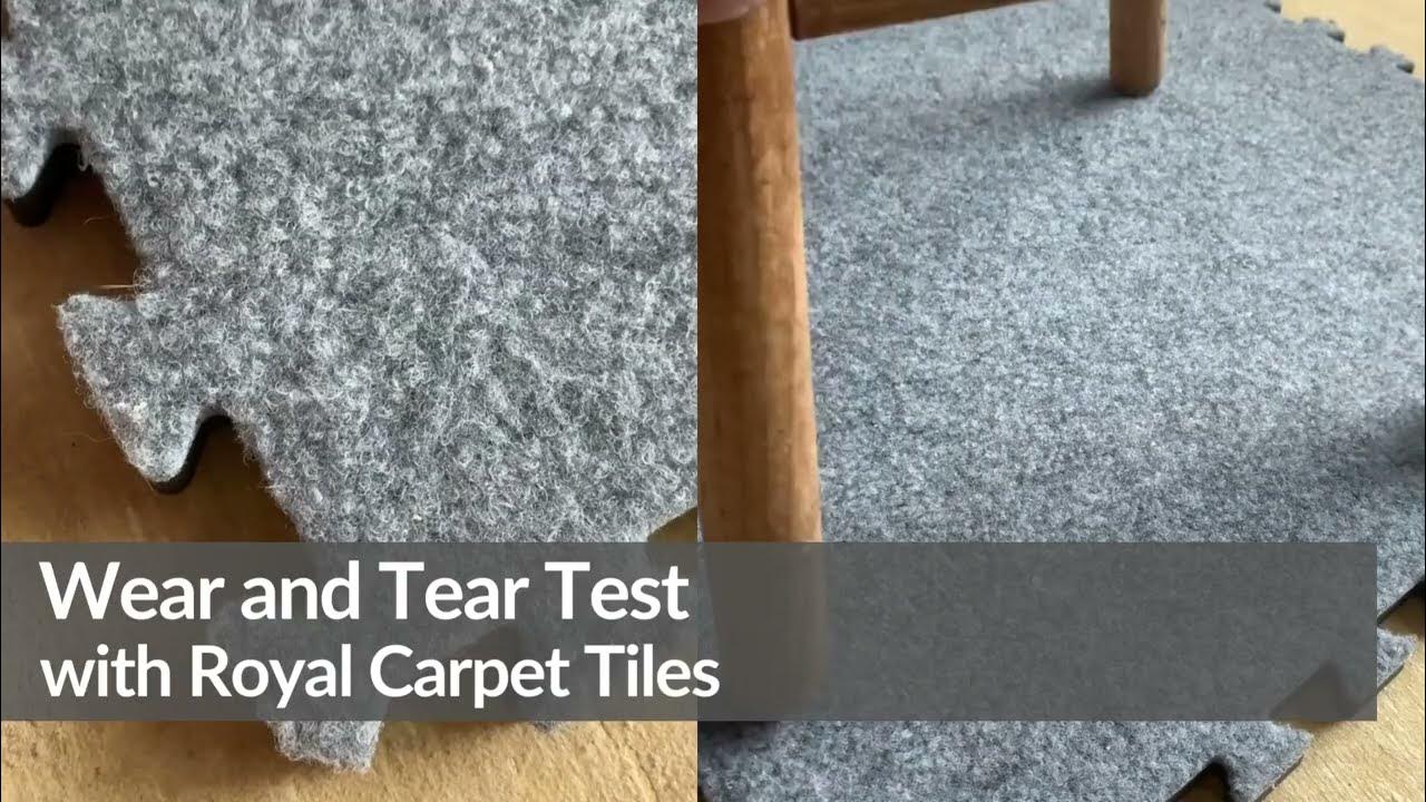 Royal Interlocking Carpet Tile Wear and Tear Test - YouTube