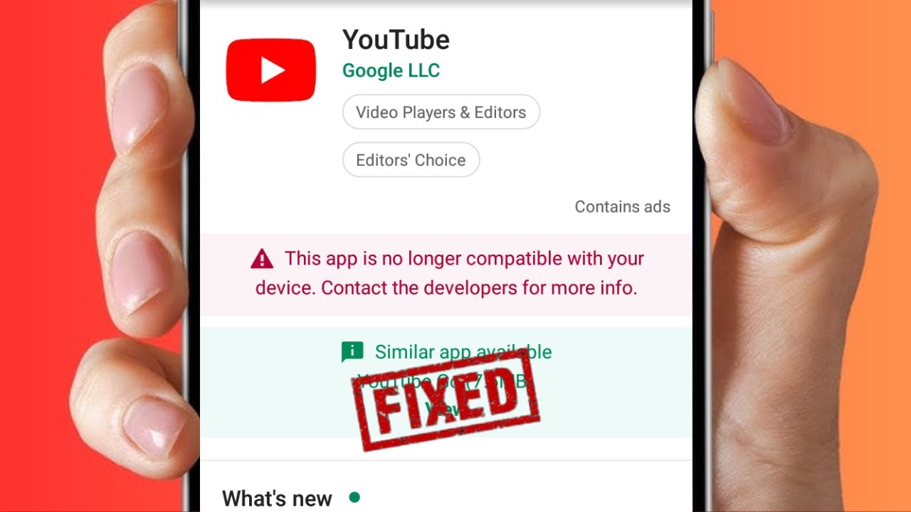 How to Fix YouTube This App is no Longer Compatible With Your Device ...