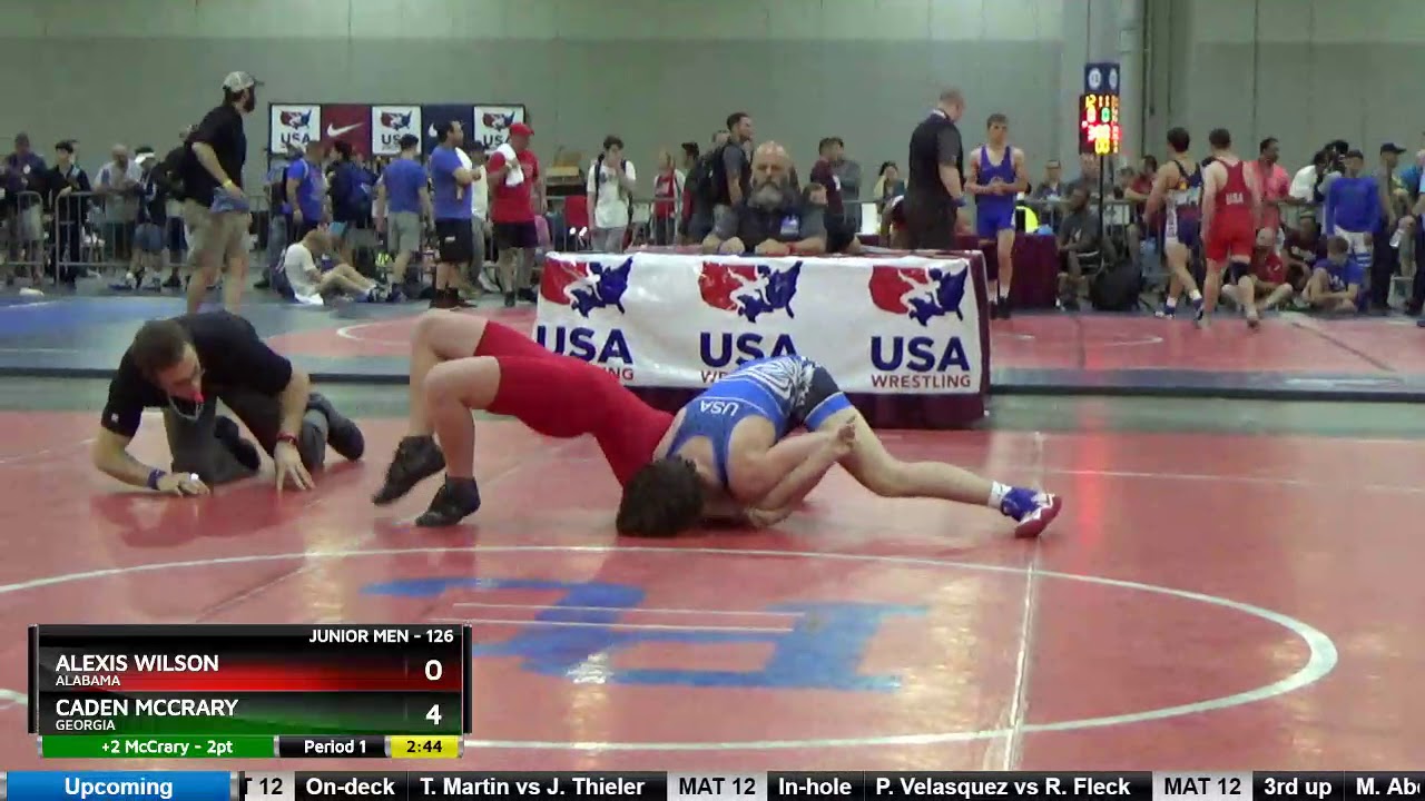 Junior Men 126 Alexis Wilson Alabama Vs Caden McCrary Georgia - YouTube