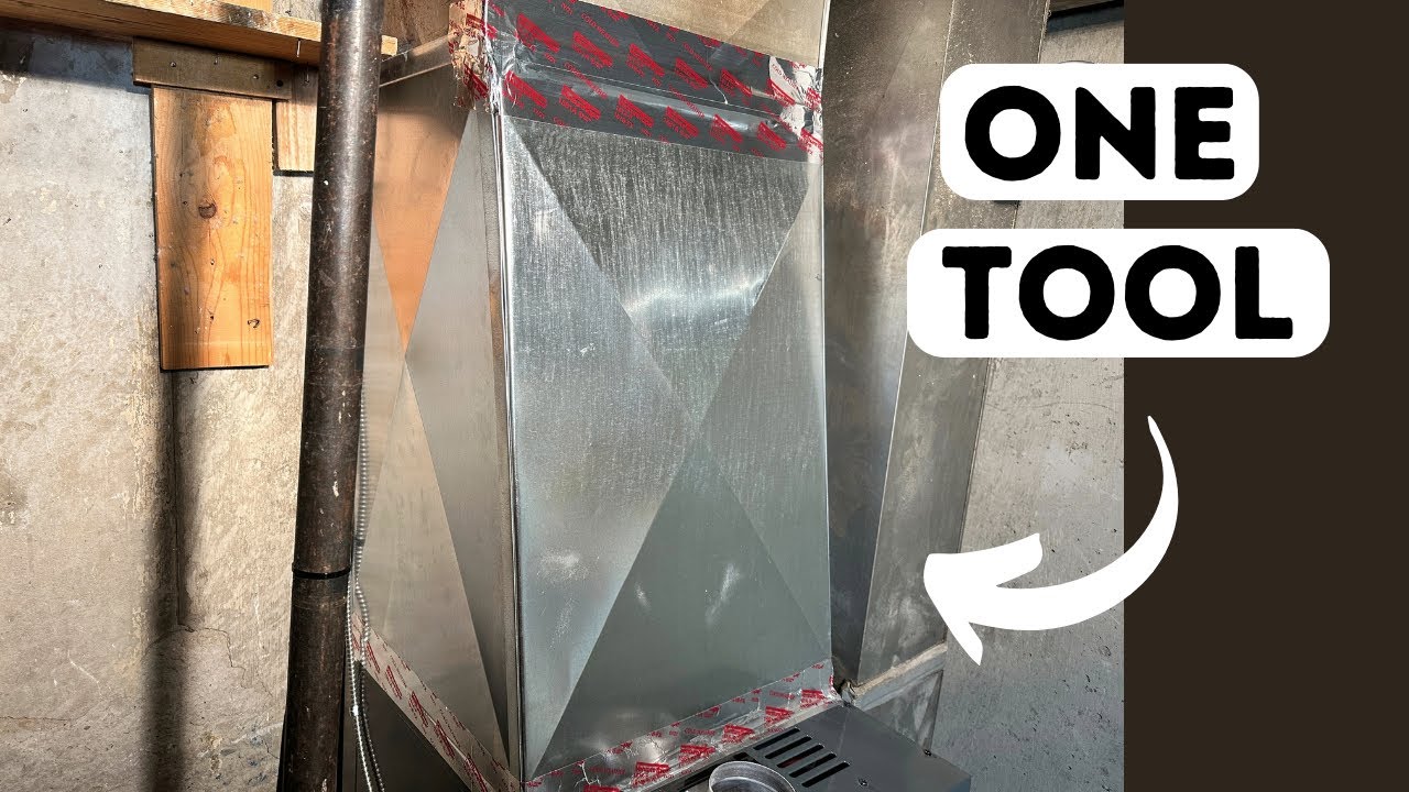 How to Build A Beautiful Sheet Metal Ductwork Transition. | DIY HVAC ...