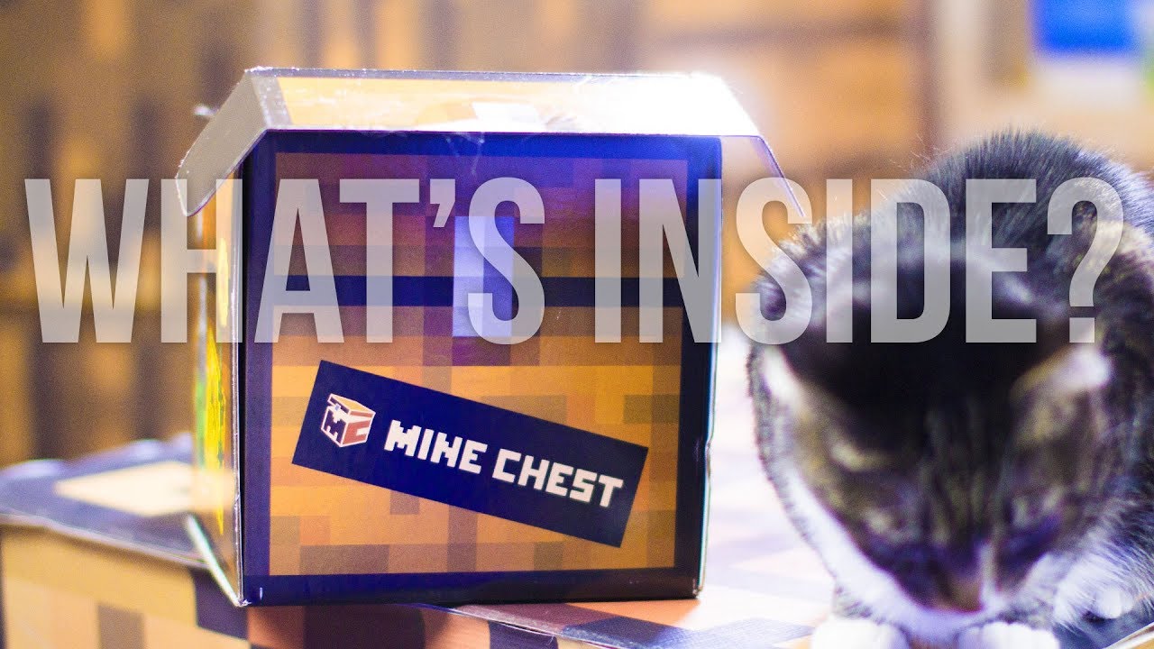 Mine Chest the Minecraft Monthly Box October 2017 Unboxing - YouTube