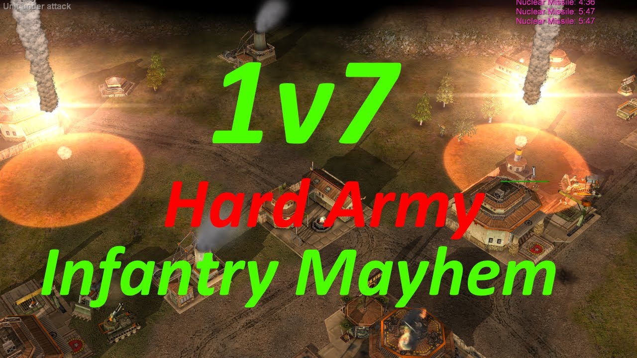 [ZeroHour] 1vs7 Hard Army's | Infantry vs 7 Tank Hard Army's! - YouTube