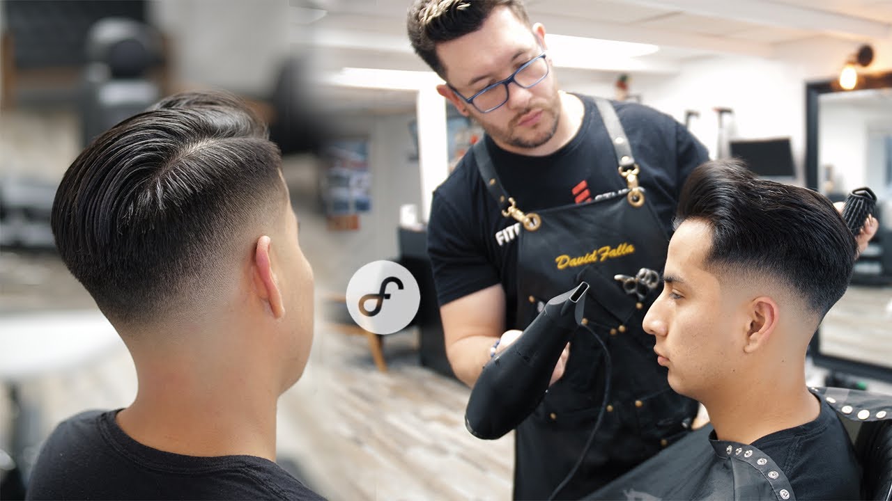 Side Swept Skin Fade for Thick, Heavy, Straigh hair - YouTube