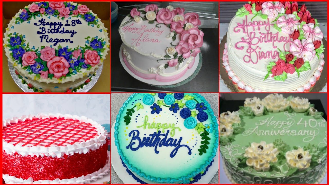 Latest Simple Birthday Cake Design // Round Cake Design // Birthday ...