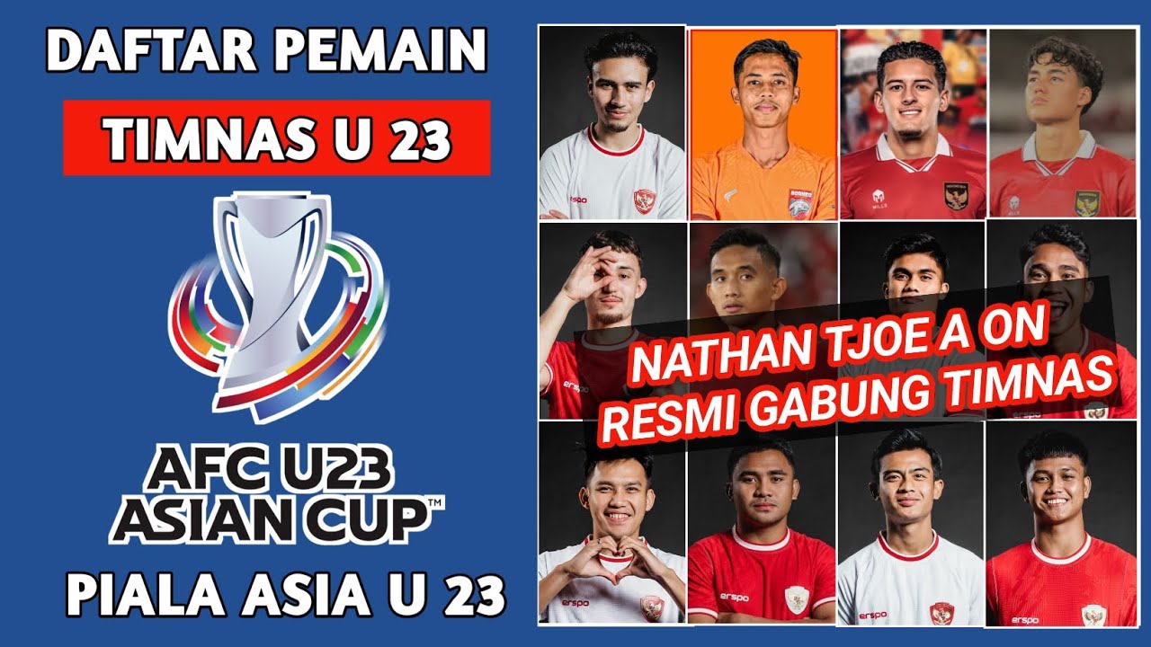 TAMBAH NATHAN TJOE A ON 🔥 Daftar Pemain Timnas U 23 Piala Asia 2024 ...