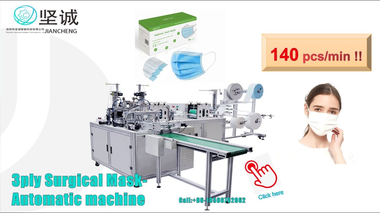 Face mask machine | Fully automatic 3ply Mask Manufacturing Machine ...