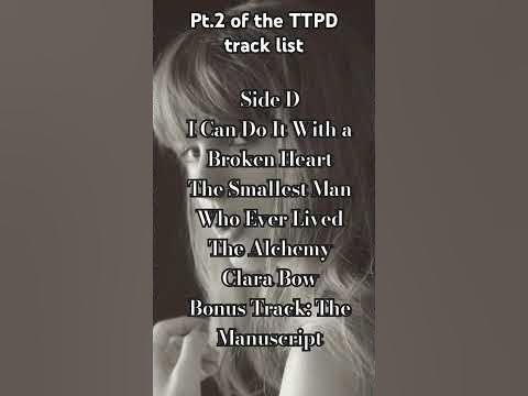 Pt.2 of the TTPD track list 🤍🖤💿#taylorswift #shorts #fyp - YouTube