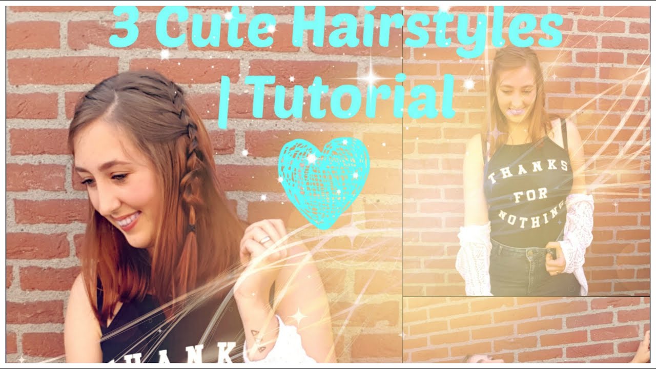 3 Cute Hairstyles | Tutorial - YouTube