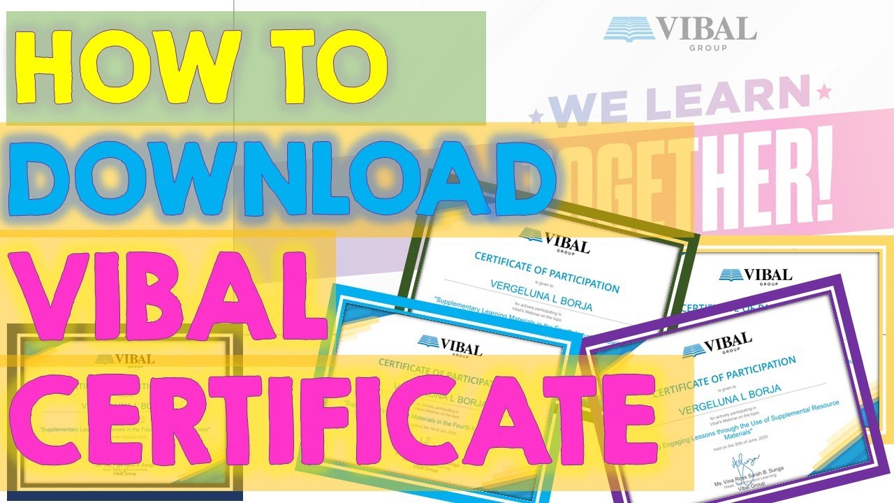 VIBAL CERTIFICATE | HOW TO DOWNLOAD - YouTube