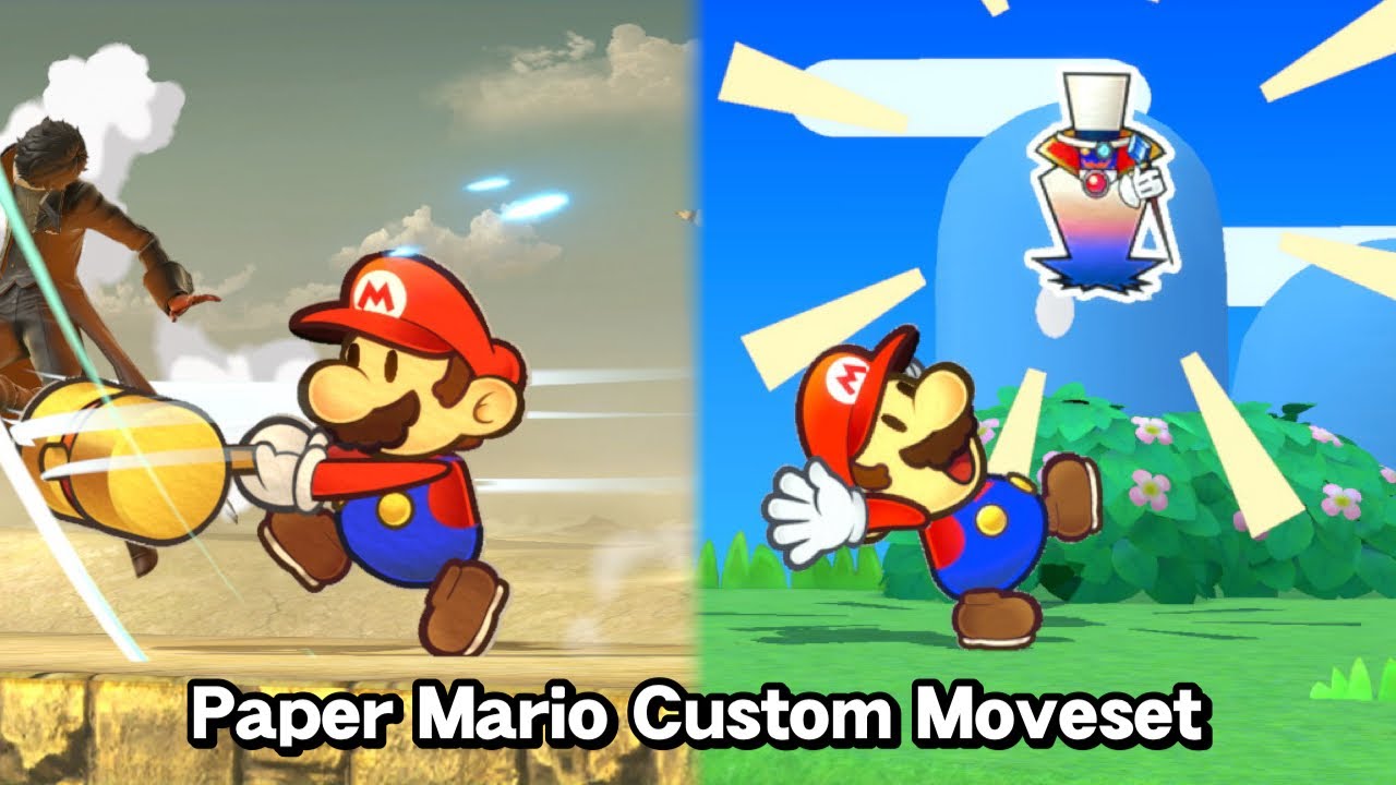 Paper Mario CUSTOM MOVESET **Beta** [SSBU] - Mod Showcase - YouTube