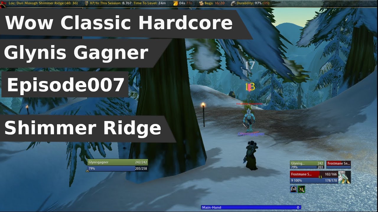 WoW Classic Hardcore - GlynisGagner Episode 007, Shimmer Ridge. - YouTube