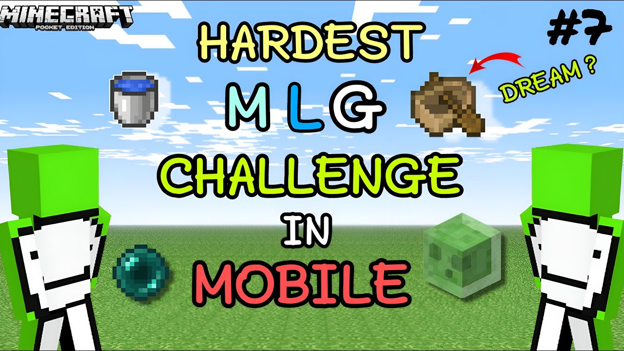 I did hardest mlg in mobile 📱😯|minecraft pocket edition|#minecraft # ...