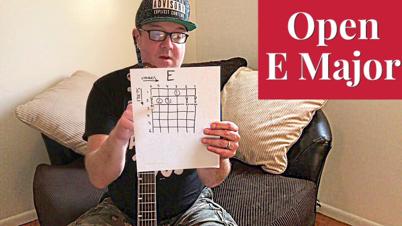 Open E chord - E major - YouTube