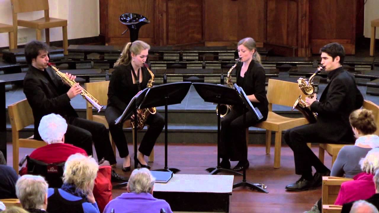 Melisma Saxophone Quartet playing quartet opus 20 no. 5 by J. Haydn ...