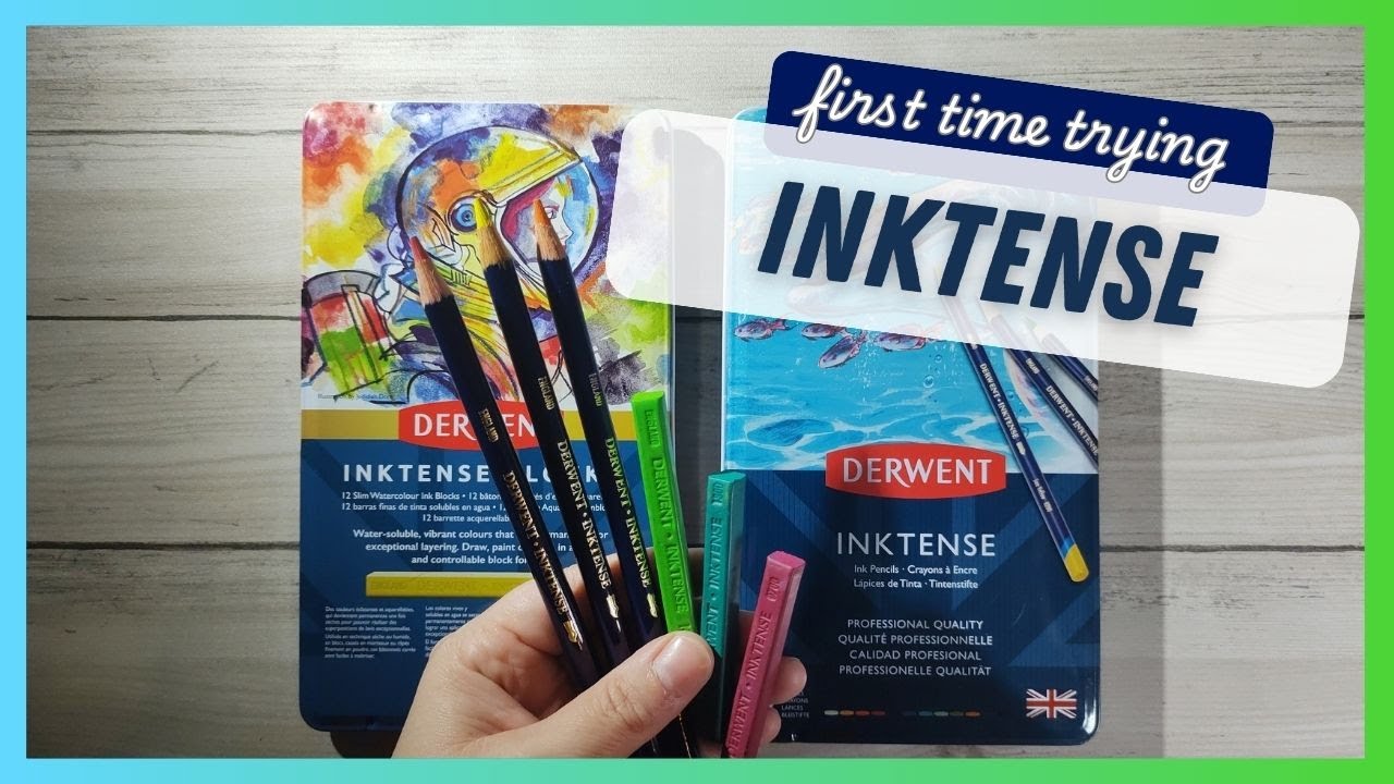 Trying Inktense for the first time! (Blocks and pencils) - YouTube