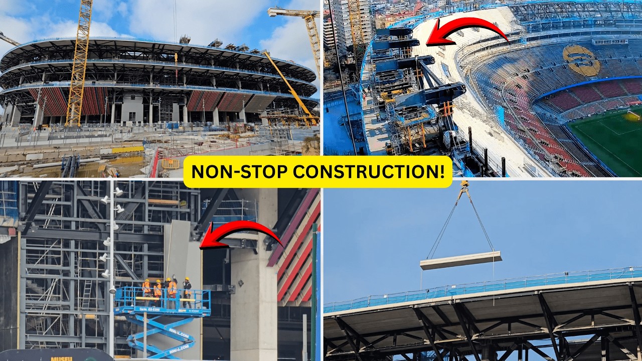 Camp Nou Big Milestone! Massive Third Tier Seating Installed ...