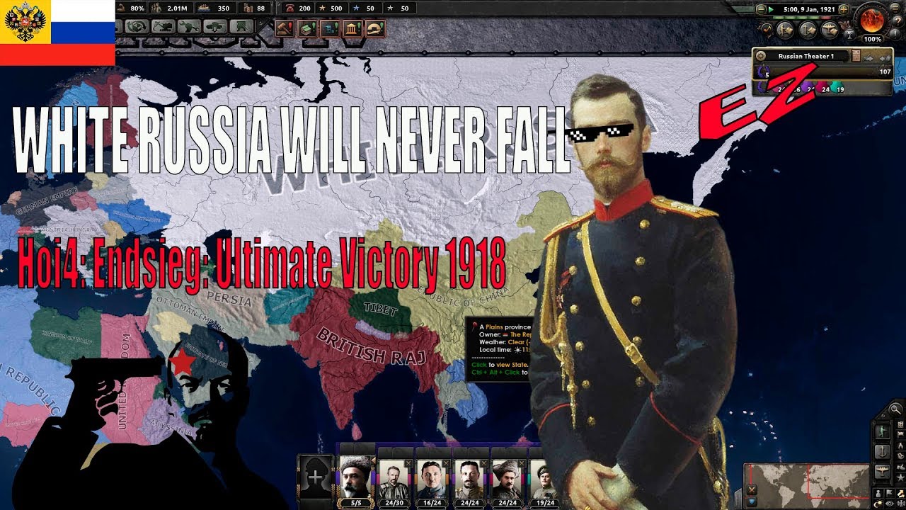 HoI4: [MOD] Endsieg: Ultimate Victory 1918 White Russia - YouTube