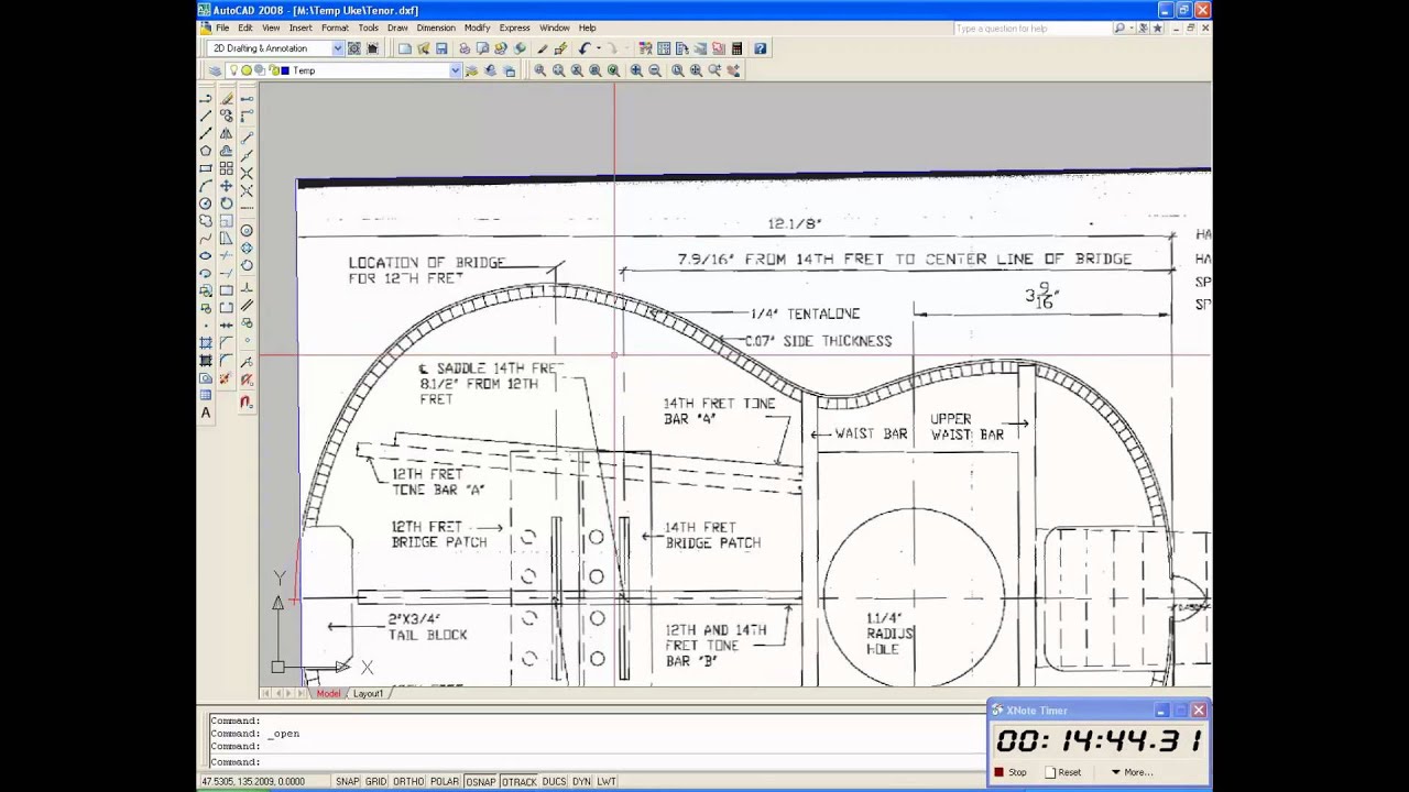 Ukulele Project - Autocad design (Part 1 of 3) - YouTube