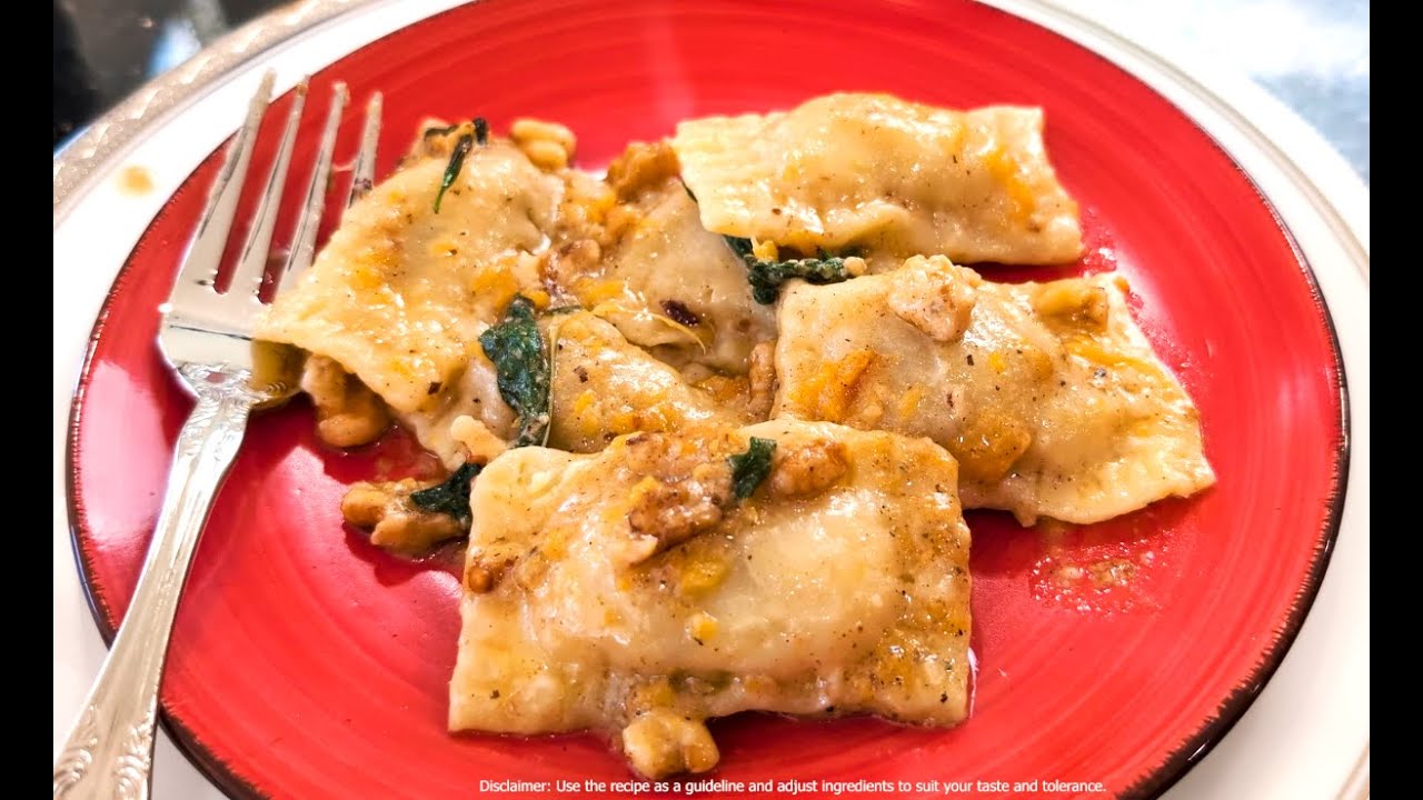 Butternut Squash Ravioli - a soothing winter recipe - YouTube