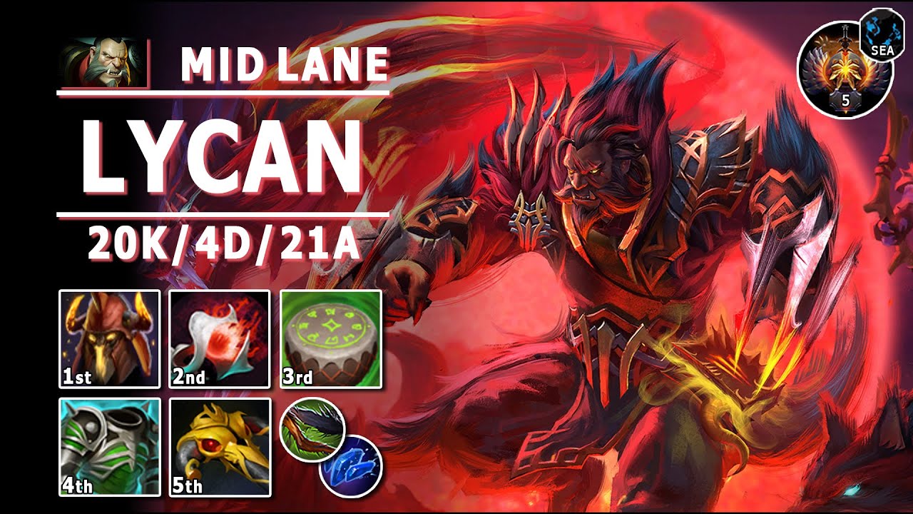 Lycan Mid Lane | 7.31d | Brutal Pos 2 Lycan Play | Dota 2 Immortal ...