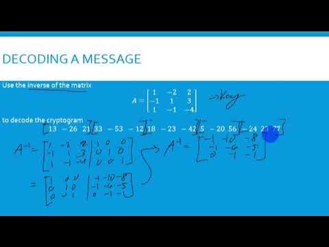 Cryptography as an Application of Matrix Operations: Decoding a Message ...