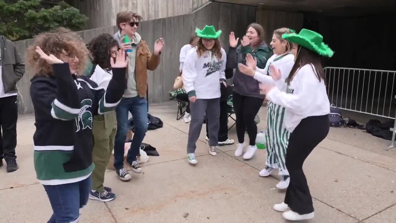 WATCH: Spartan fans buzzing over historic Michigan State Hockey game ...