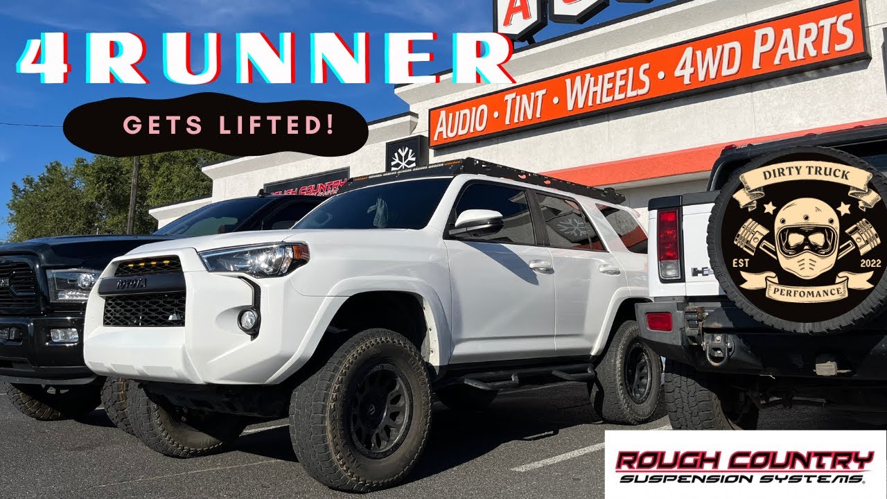 5th Gen 4Runner Rough Country Lift Kit Install - YouTube