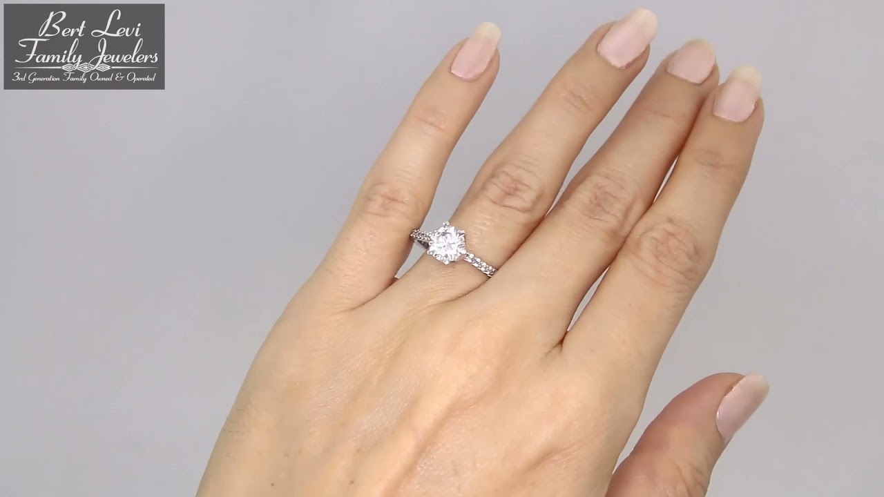 S7459 DIAMOND RING 1.35ct LADIES ENGAGEMENT WEDDING BAND 14k GOLD - YouTube