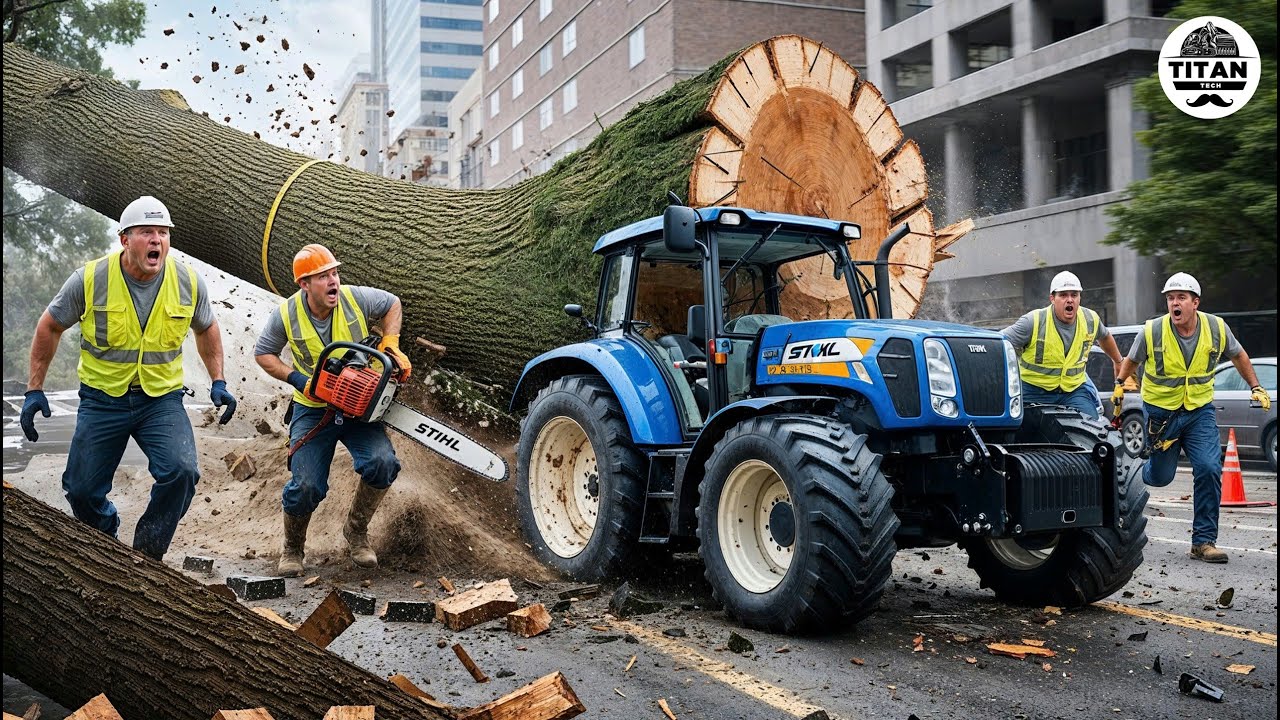 Dangerous Fastest Idiots Cutting Tree Fails Skill With Chainsaw | Tree ...
