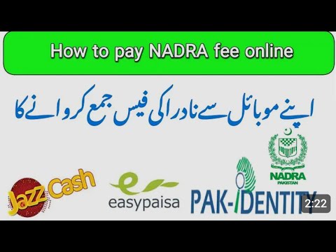 How to pay NADRA fee online| Nadra fee pay through Easypessa & Jazzy ...