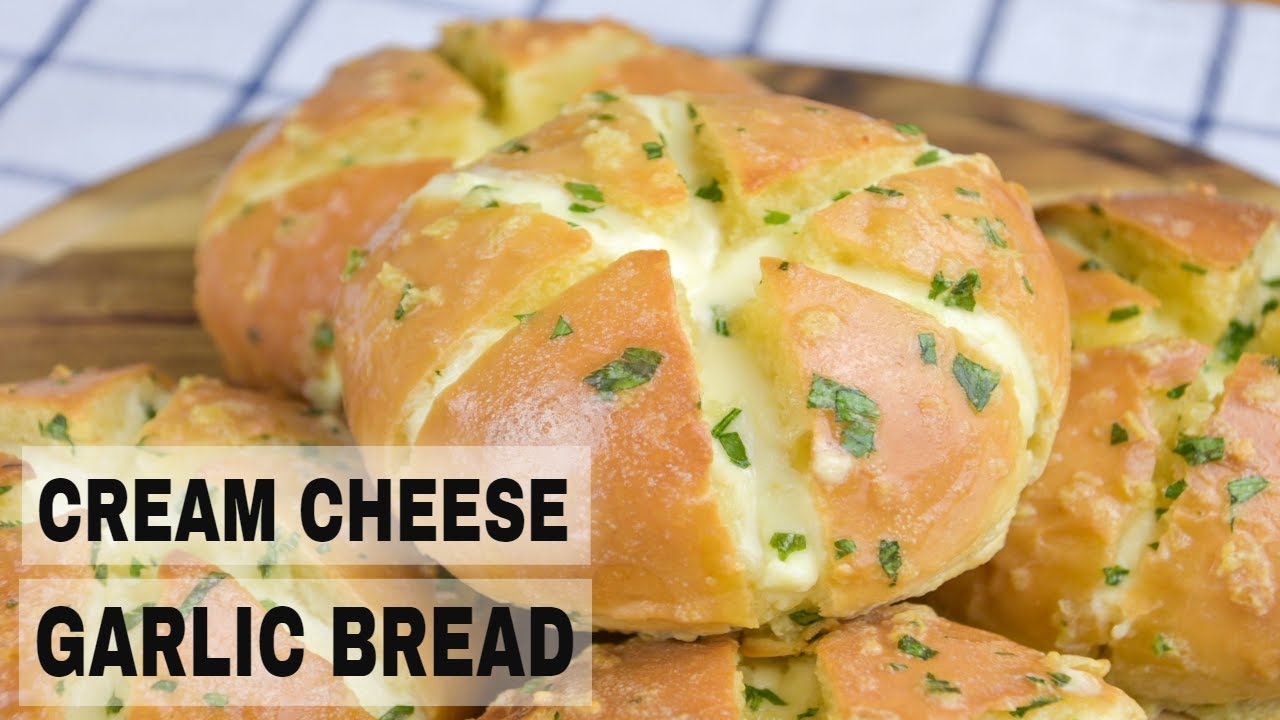 Korean Cream Cheese Garlic Bread Recipe | Cream Cheese Garlic Bread ...