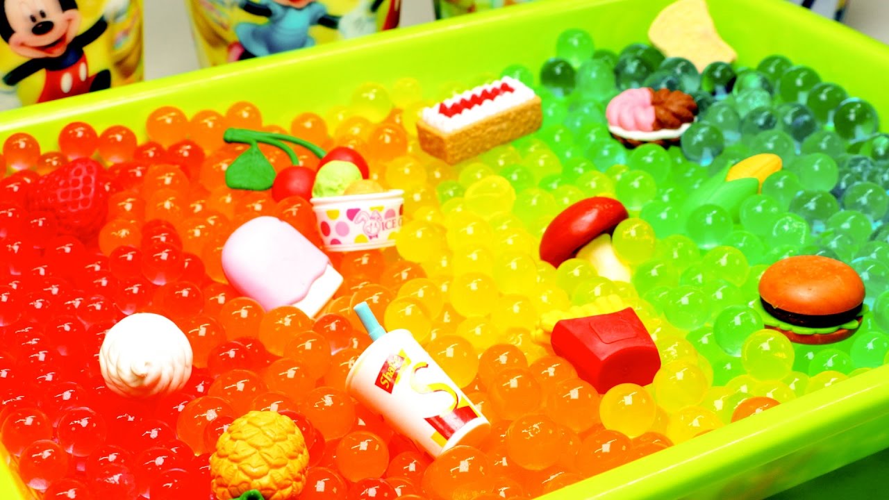 Swimming in Pool Orbeez Learn Colors with Orbeez Magically Grows in ...