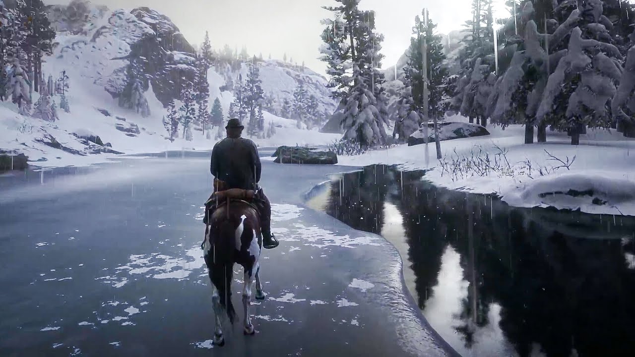 Riding Horses Through Snowstorms | 3 hours of relaxing horseback riding ...