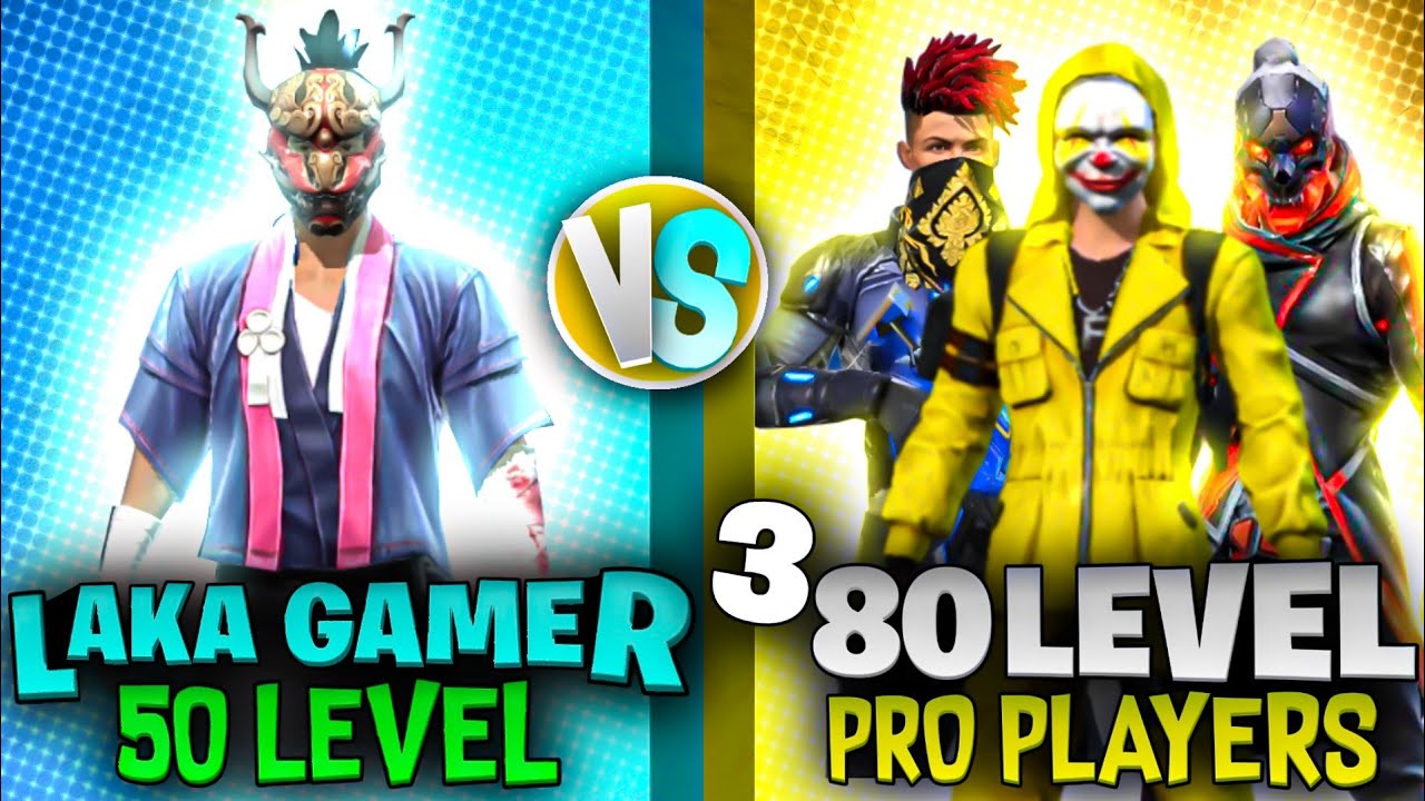 LAKA GAMER VS 3 PRO 80 LVL PLAYERS // 80 LVL PLAYERS CHALLANGE LAKA ...