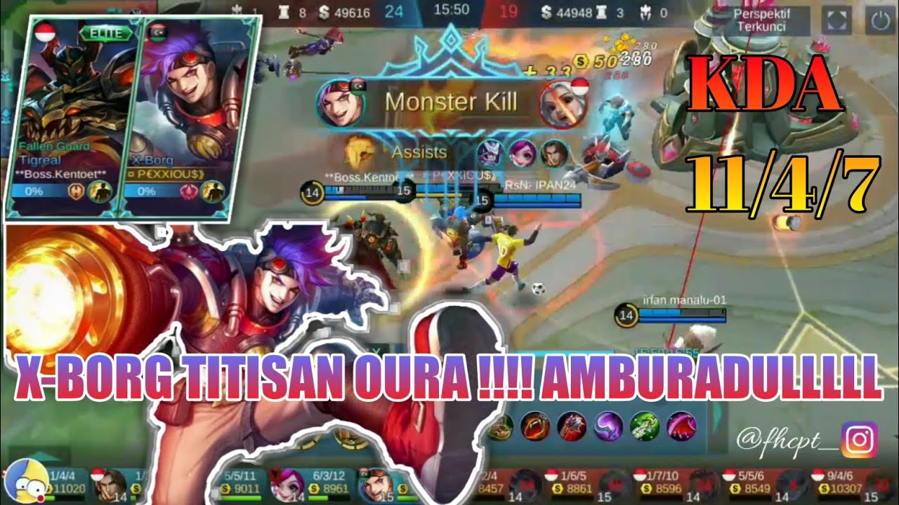 X-borg titisan oura menggila di ranked !!!! AMBURADULLL ft player NGNTD ...