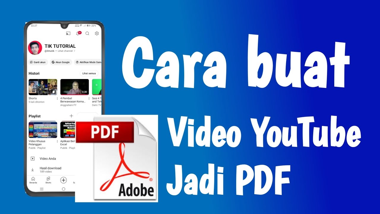 Cara Buat Link Video YouTube Jadi PDF - YouTube
